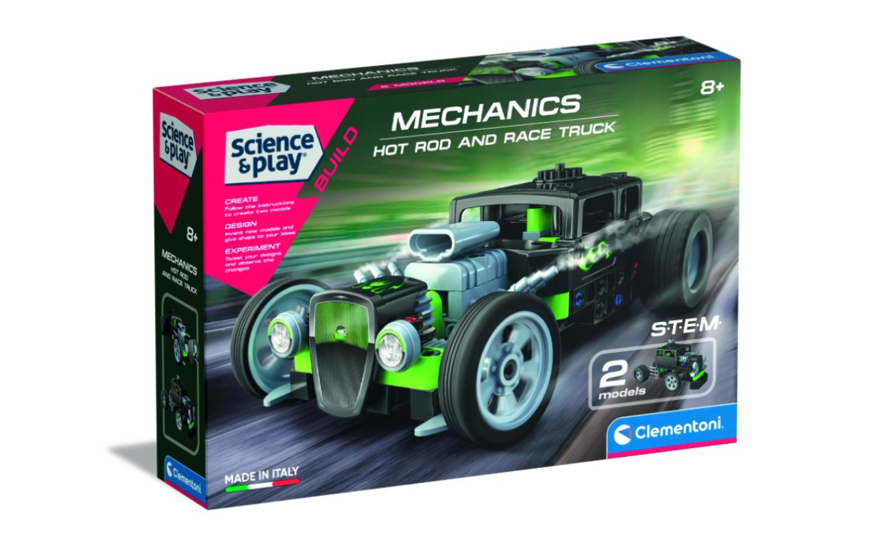 Clementoni konstruktorius "HOT ROD AND RACE TRUCK" - Toys.lt